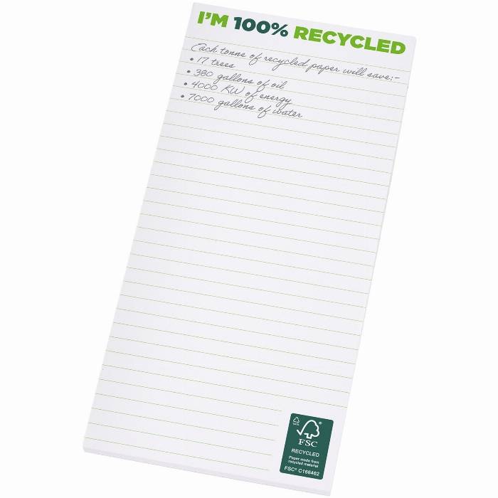 Bloco de notas 1/3 A4 reciclado Desk-Mate® - PF21284 | Brinde ...